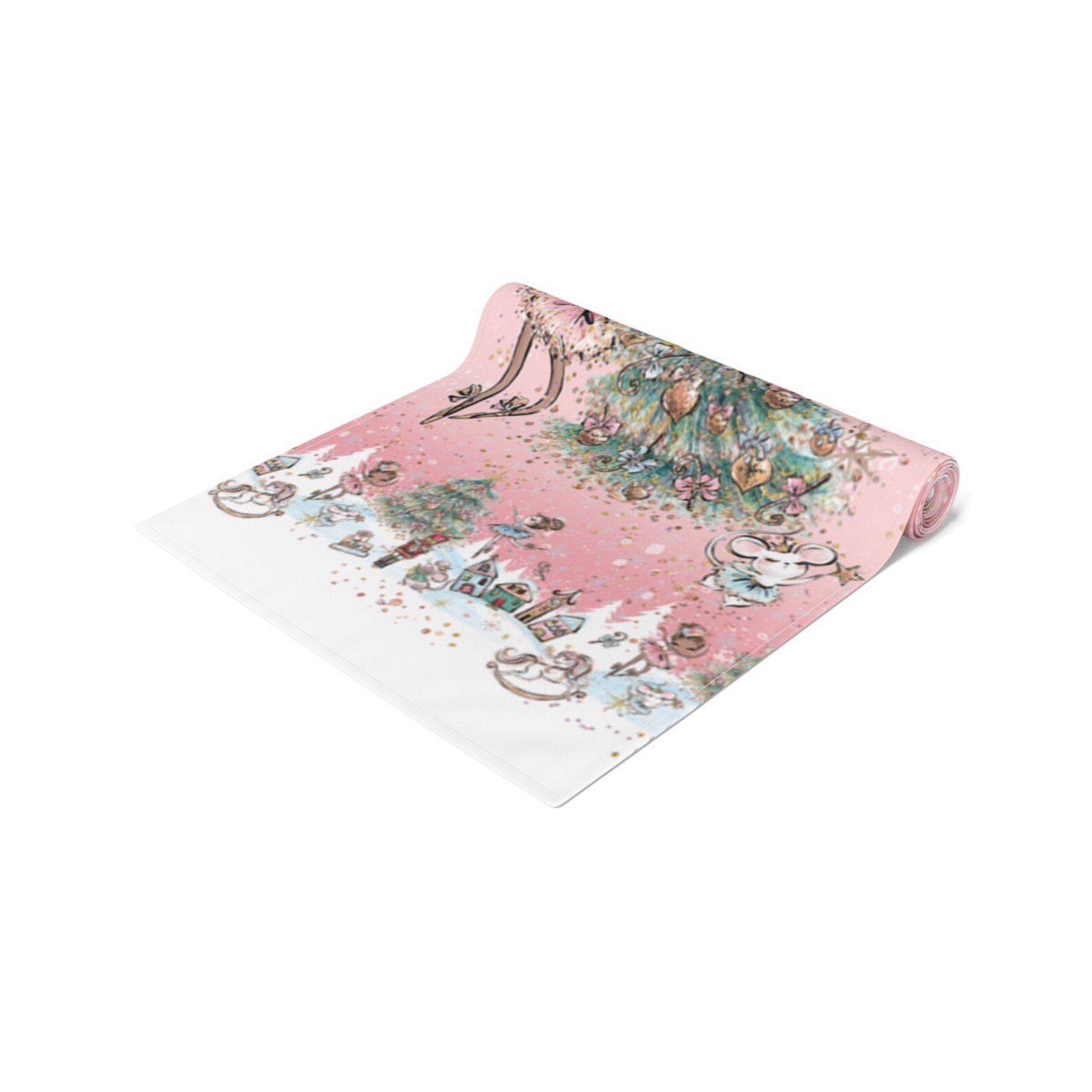 Nutcracker Ballerina Pink Table Runner, Ballerina Christmas Table ...
