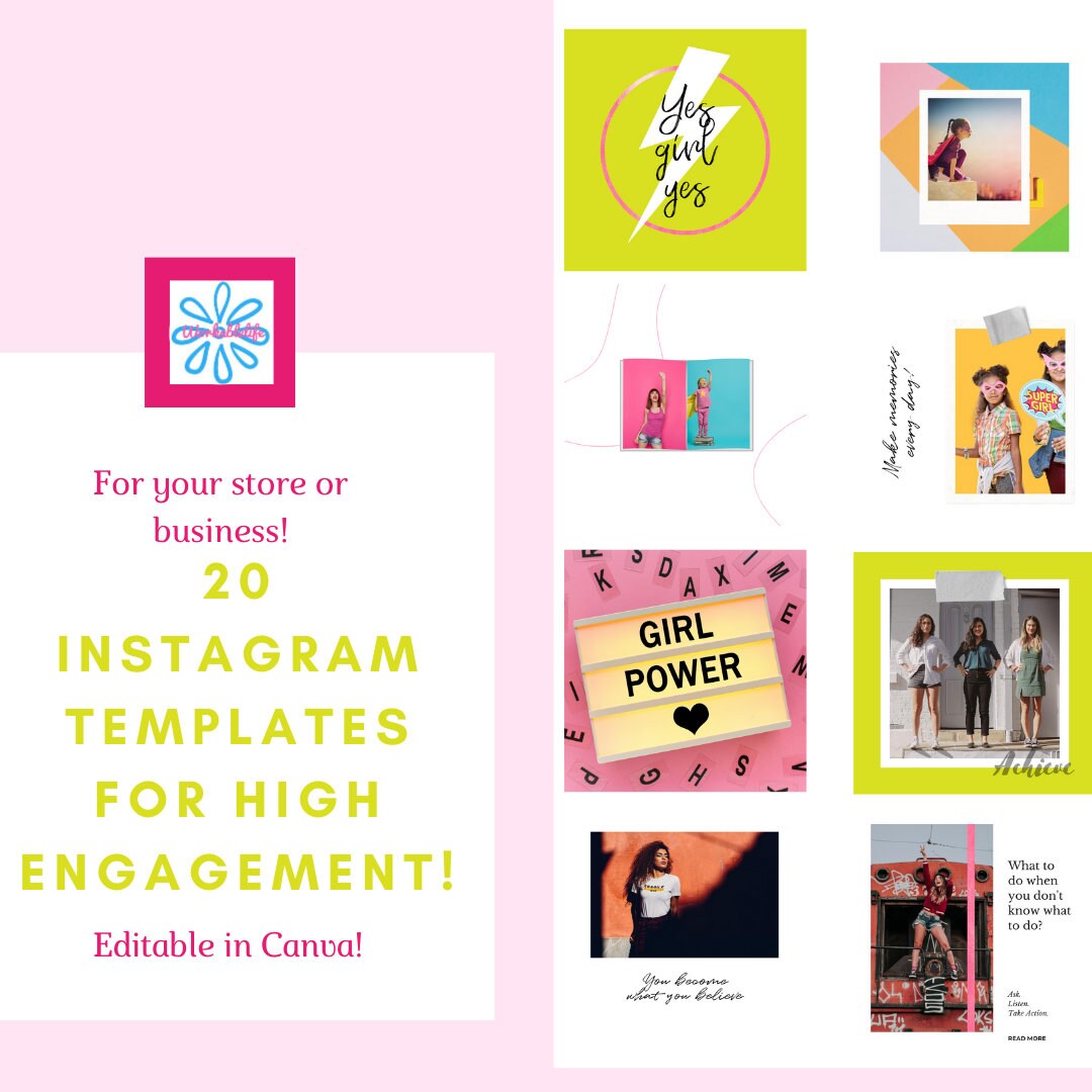 20 Instagram Post Templates, Instagram Feed, Instagram Templates, Canva ...