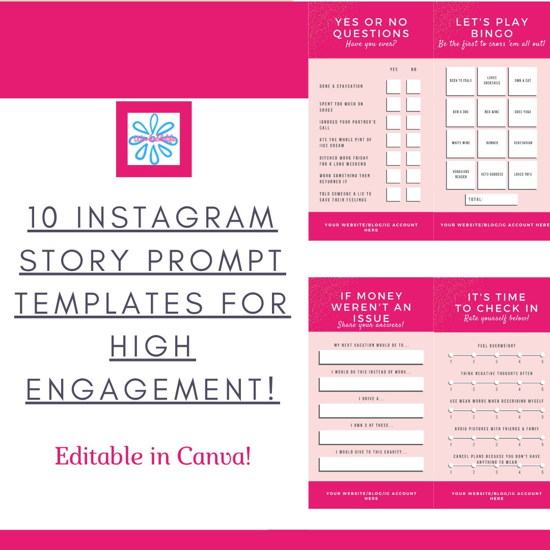 10 Instagram Story Prompts for High Engagement, Canva, Instagram ...