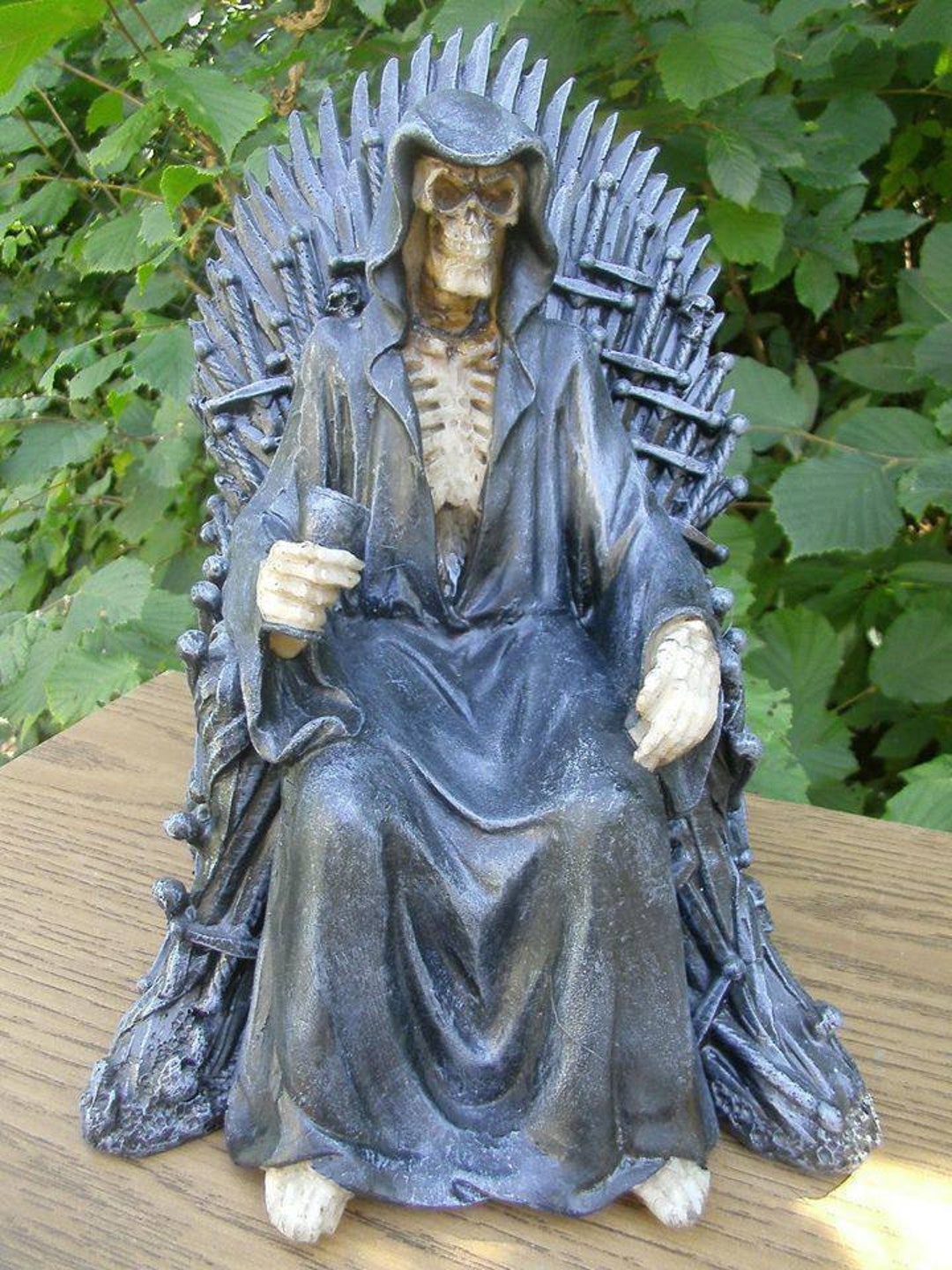 Skeleton Throne Death Grim Reaper Figure Polyresin - Etsy