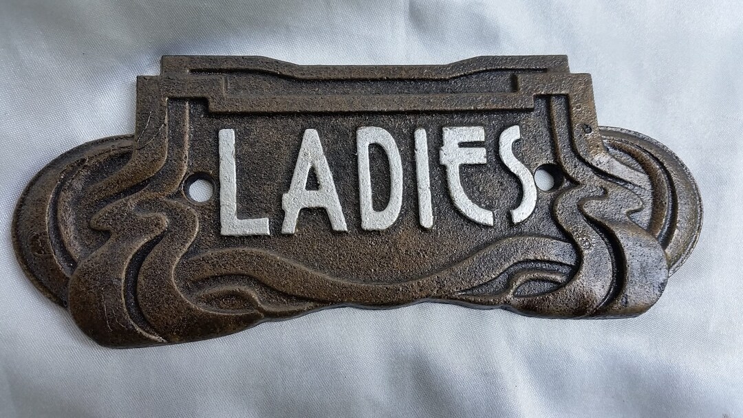 Door Sign Door Sign Cast Iron Decoration Toilet Toilet - Etsy