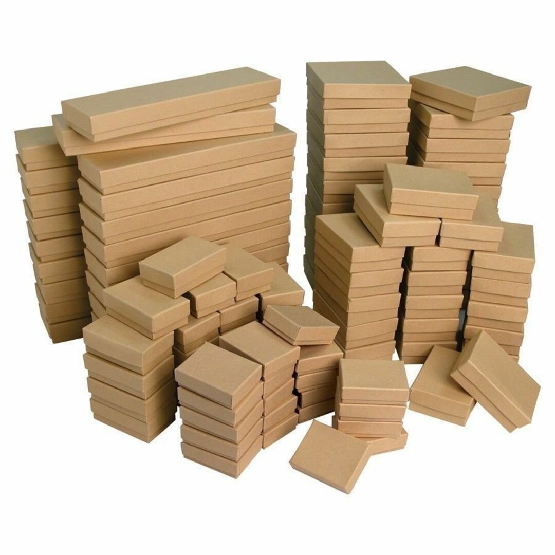 3 1/4 X 2 1/4 X 1H Lot of 20 Pcs of 1 7/8 X 1 1/4 X 5/8H Kraft Brown ...