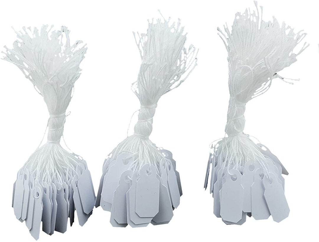 300 White Plastic String Price Tags Jewelry Ring Sale Display - Etsy ...
