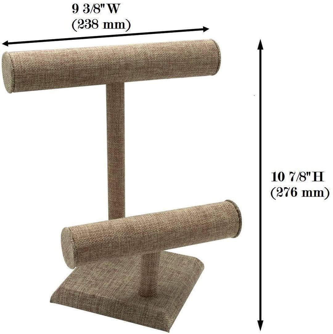 888 Display Gorgeous Burlap Double T Bar Display Any Necklace in Style ...