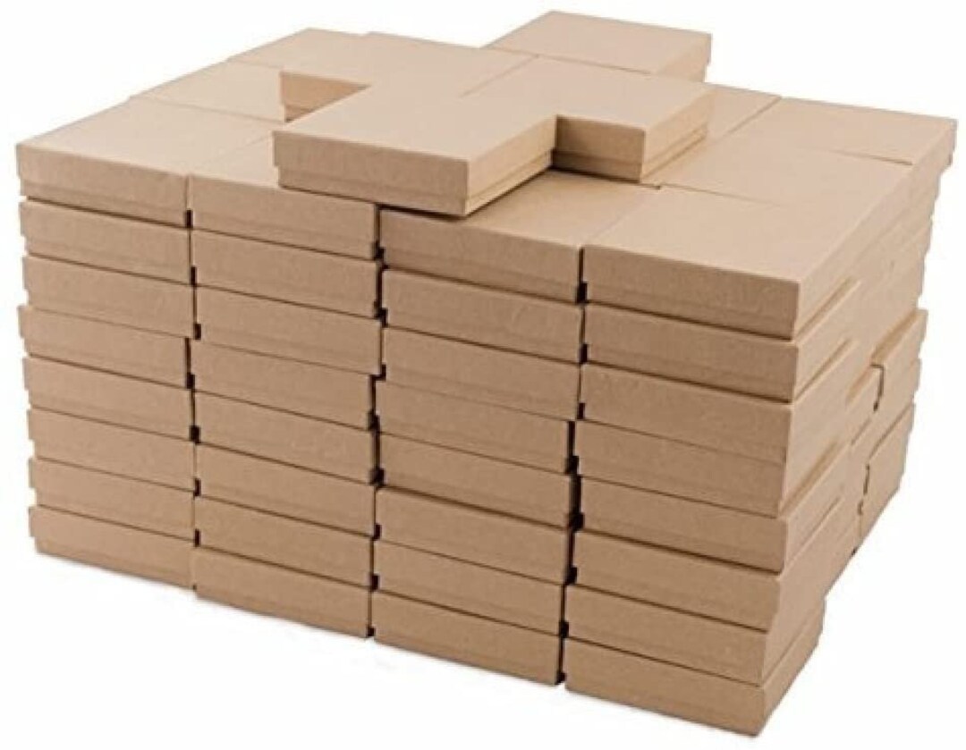 888 Display Case of 100 Boxes of 5 Popular Sizes Kraft Brown Matte ...