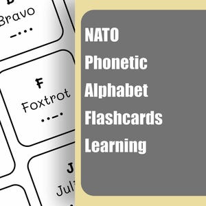 Printable NATO Phonetic Alphabet Flashcards A to Z for Military ...
