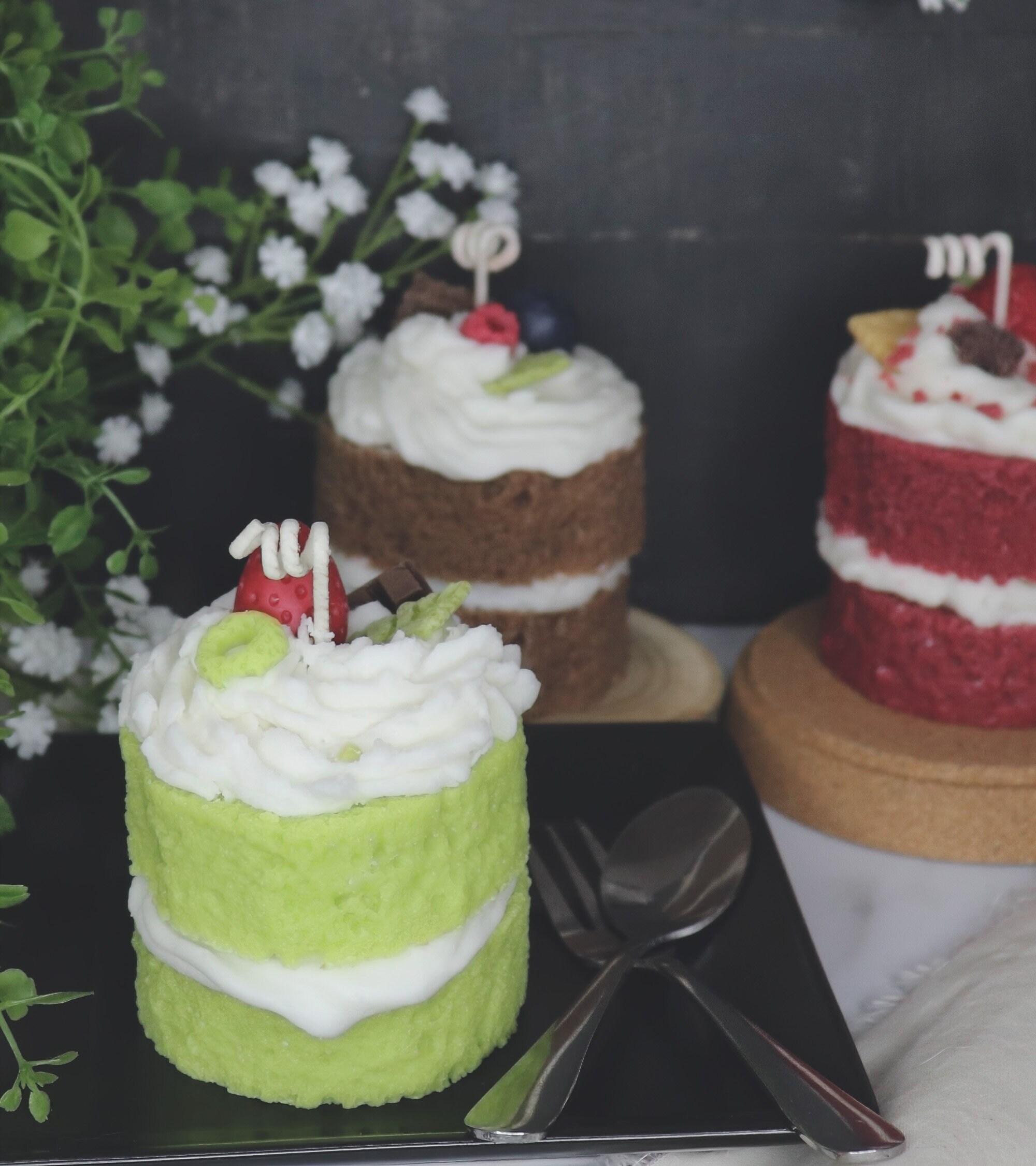 Cake Candle dessert Candle Scented Candle bakery Candle-soy Wax Blend ...