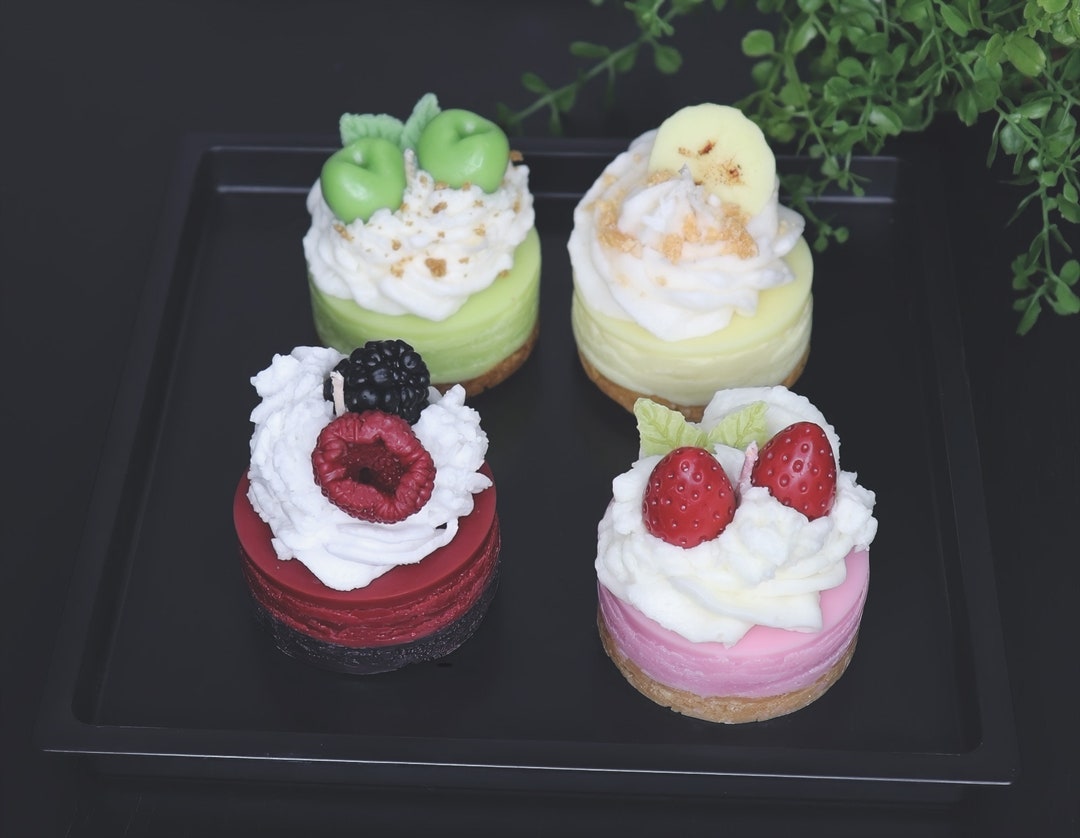 Cake Dessert Candle Scented Candle-cake Candle-soy Wax Blend Candle ...