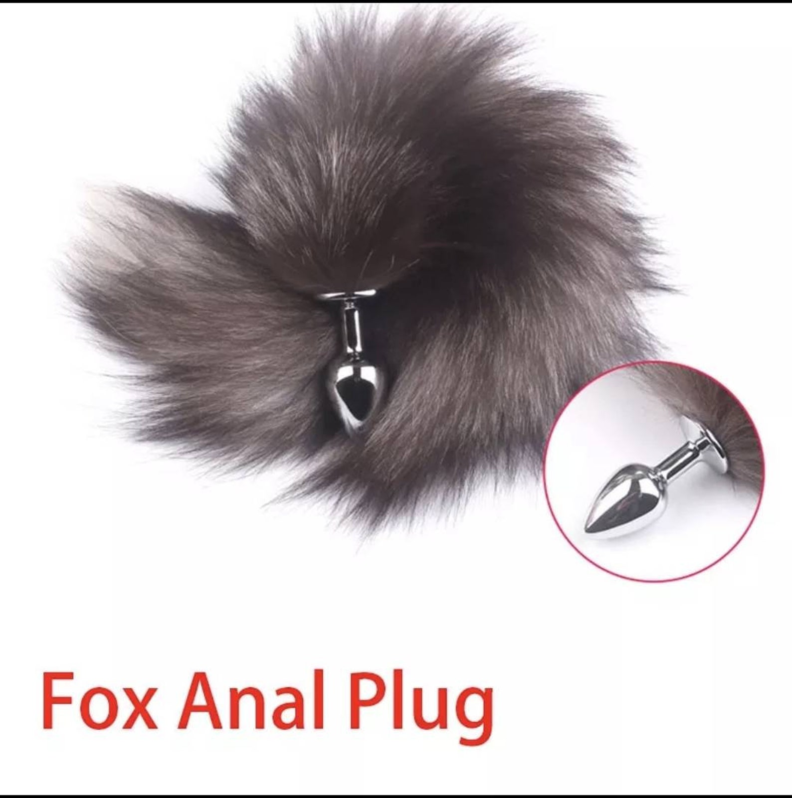 Beautiful Fluffy Fox Tail Butt Plug With Stainless Steel Plug Etsy Canada