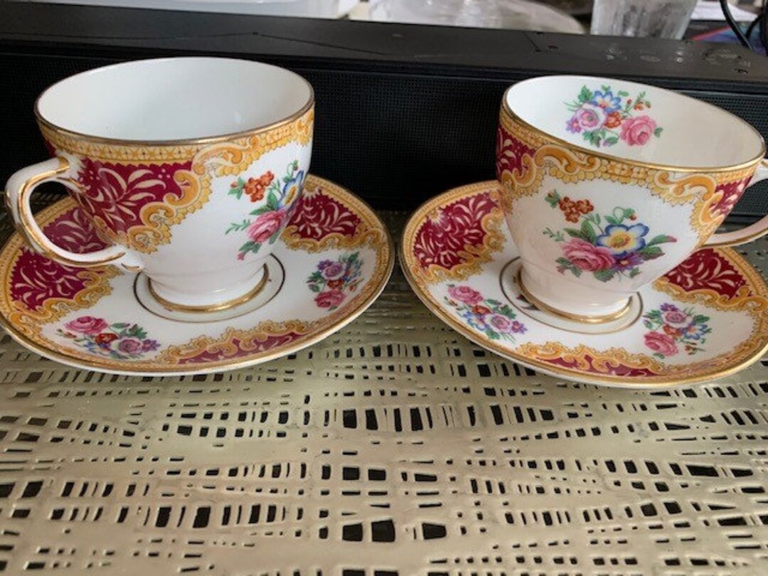 Old Royal China Pattern 2877 Set of Two Cups and Saucers - Etsy