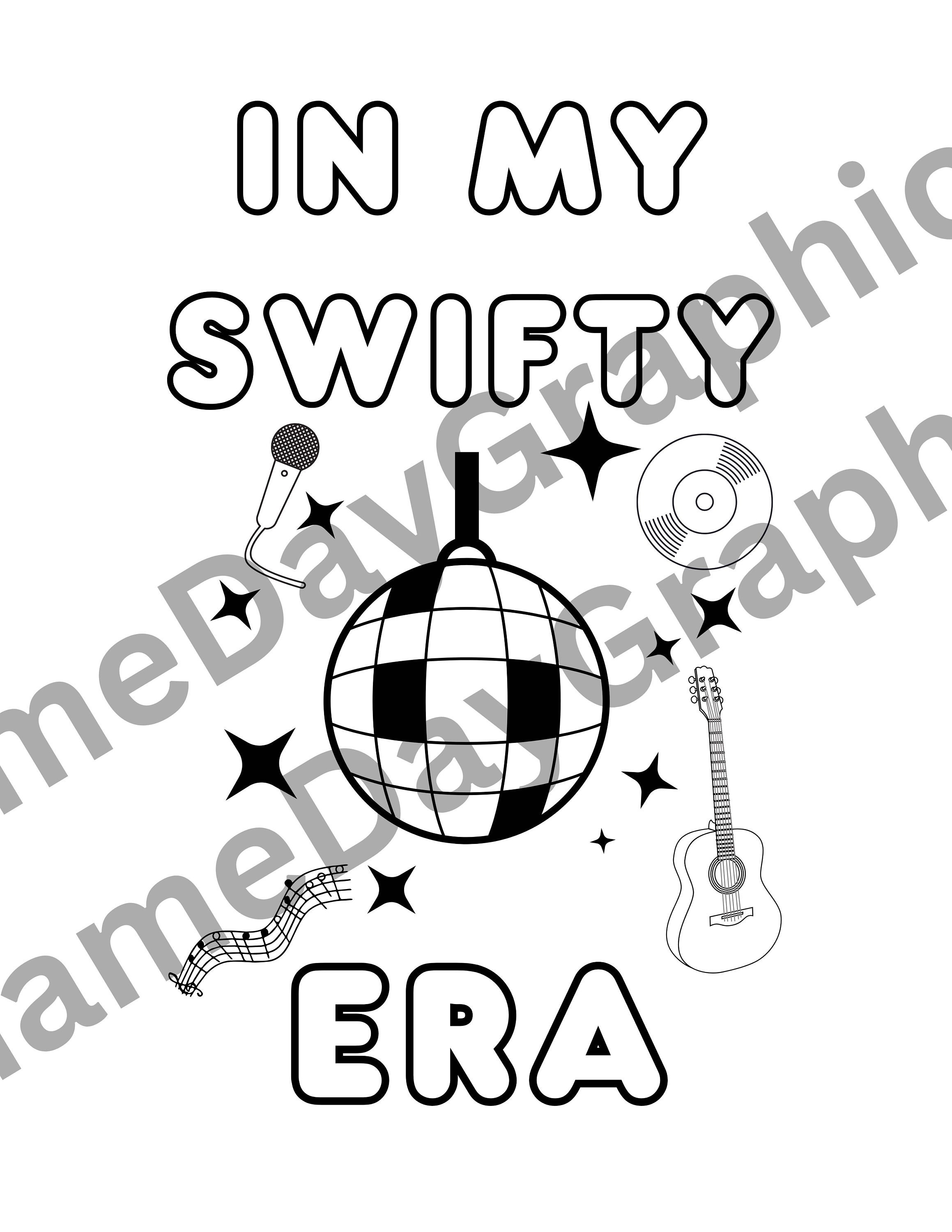 In My Swifty Era Taylor Swift Coloring Book - Etsy