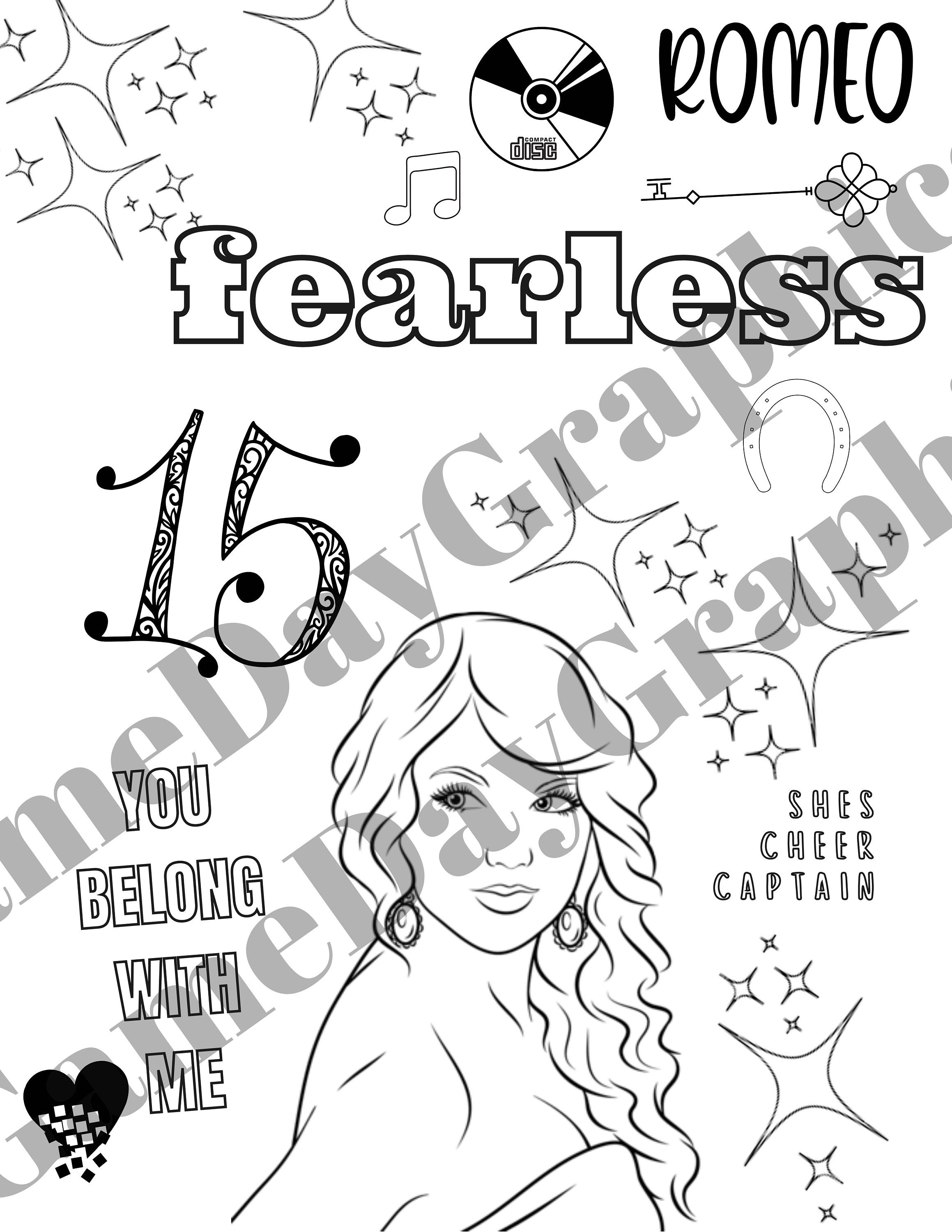 In My Swifty Era - Taylor Swift Coloring Book - Etsy