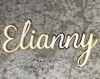 2 Layer Name Sign - Etsy