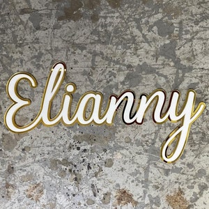 Double Layer Acrylic Sign, Multi Layer Acrylic Name Sign, Custom Name ...