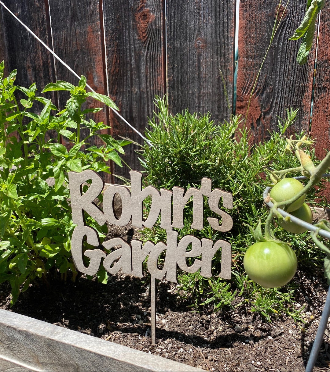 Custom Garden Sign, Planter Box Sign, Wood Marker, Garden Marker, Plant ...