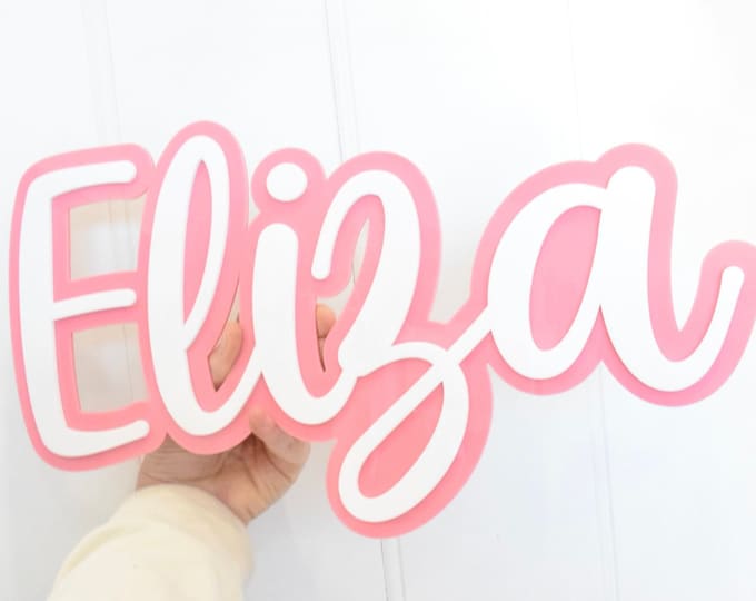 Custom Acrylic Mirror Name Sign | Nursery Name Sign | Personalized Name ...