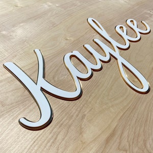 Double Layer Acrylic Sign, Multi Layer Acrylic Name Sign, Custom Name ...