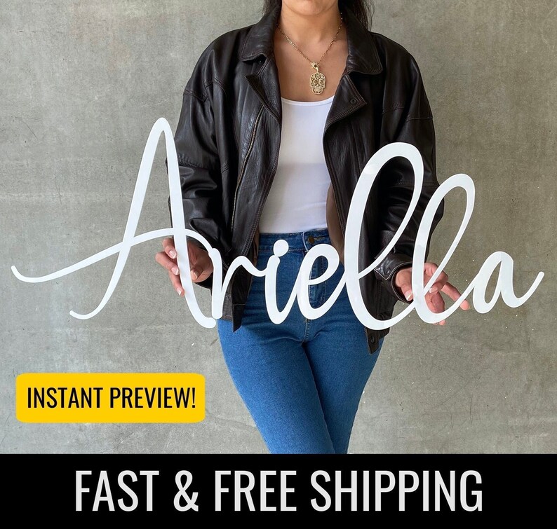 Custom Acrylic Name Sign Personalized Color and Font Wedding - Etsy