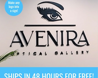 Custom Venue Sign, Storefront Sign, Wedding Venue Logo, Raised 3D Logo ...