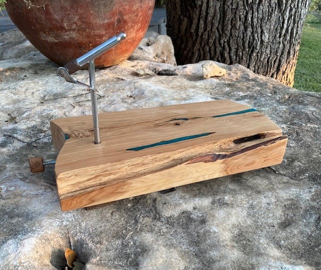 Cedar/epoxy Fly Tying Base With Built-in "live Edge Tool Tray" - Etsy