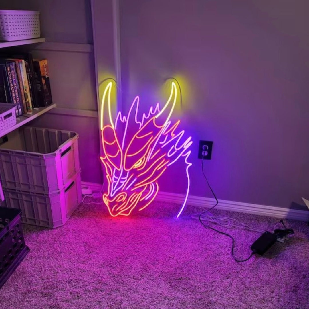 Dragon Neon Sign Dragón Decor Neon Art Sign Neon Sign Art - Etsy