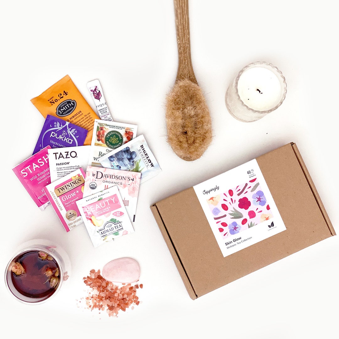 Skin Glow Tea Sample Set. 10 Variety. 40 Tea Bags. Hibiscus Tea. Aloe ...