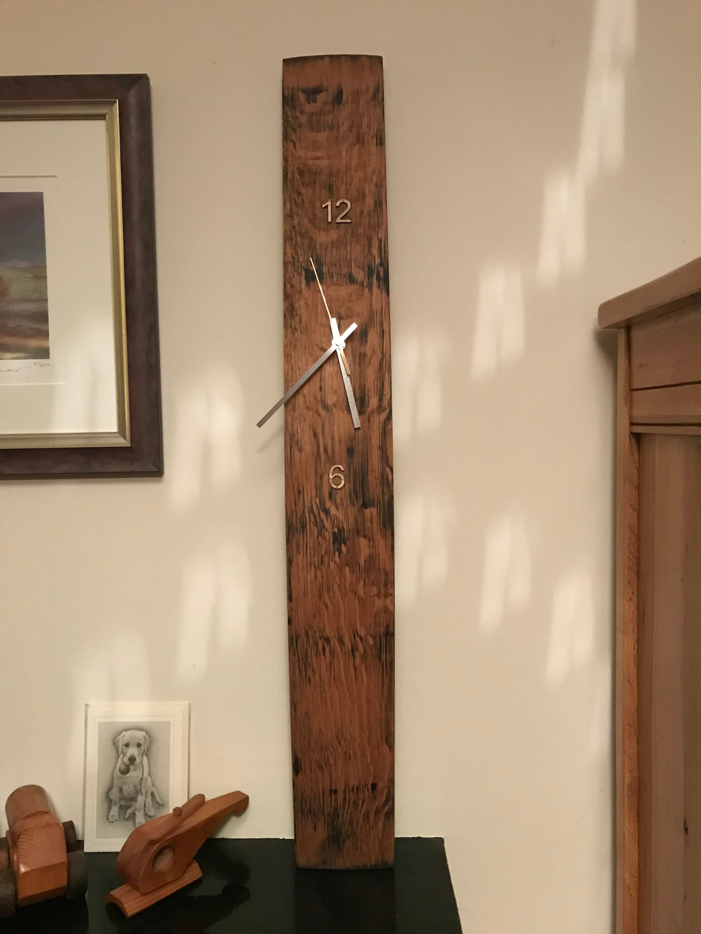 Whiskey Barrel Stave Wall Clock full Length of Stave - Etsy UK