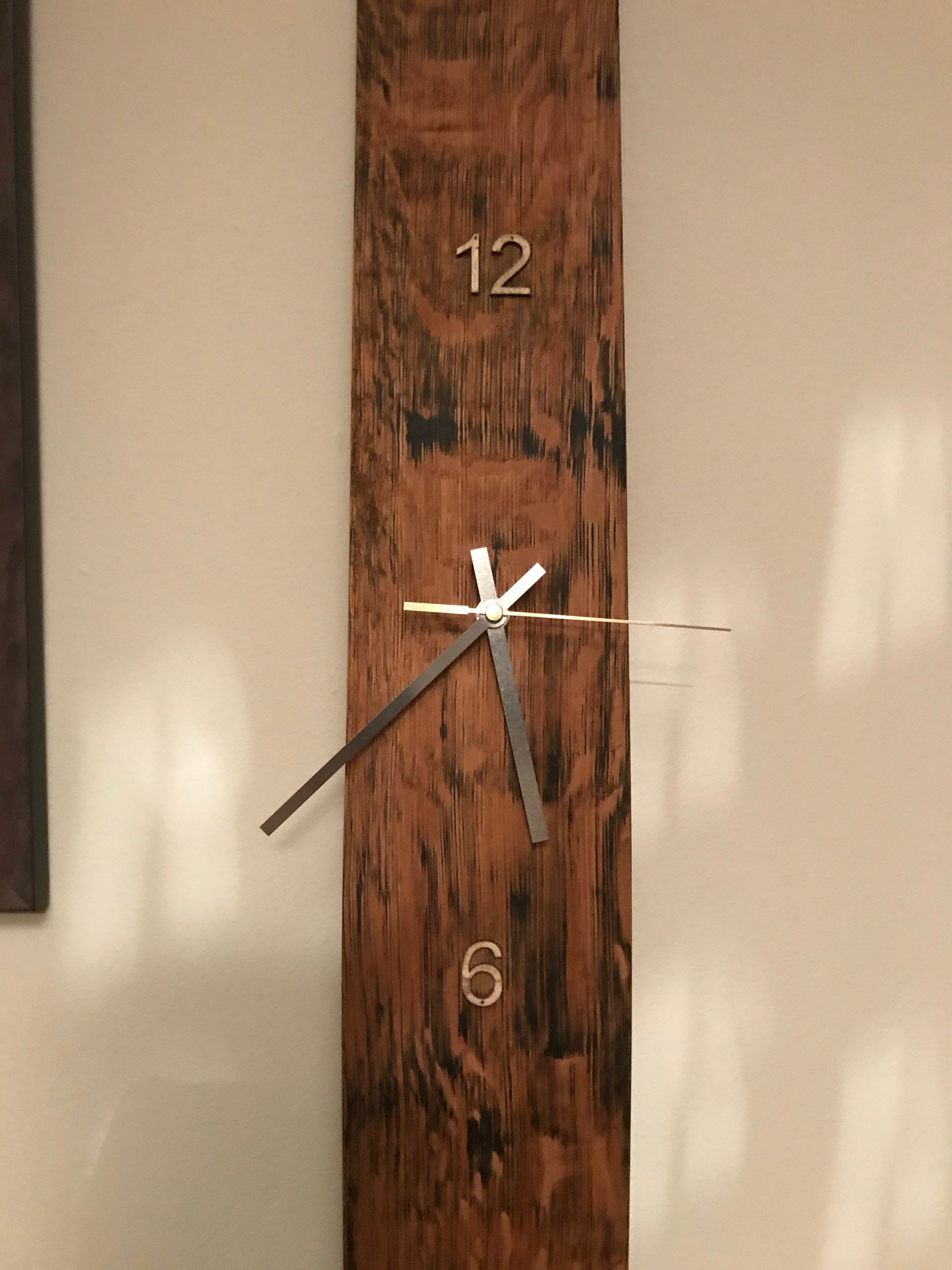 Whiskey Barrel Stave Wall Clock full Length of Stave - Etsy UK