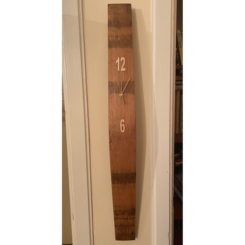 Whiskey Barrel Stave Wall Clock full Length of Stave - Etsy UK