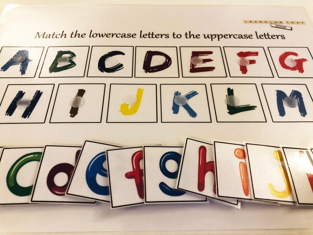 Lowercase to Uppercase Alphabet Matching Learning Sheets - Toddler ...