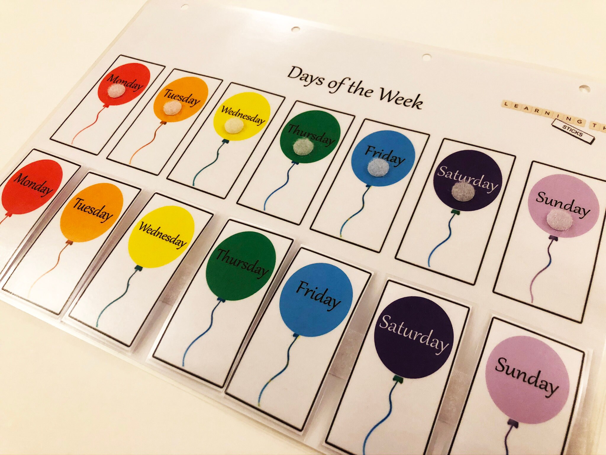 Days of the Week Learning Sheet / Early Years / Toddler / Preschool ...