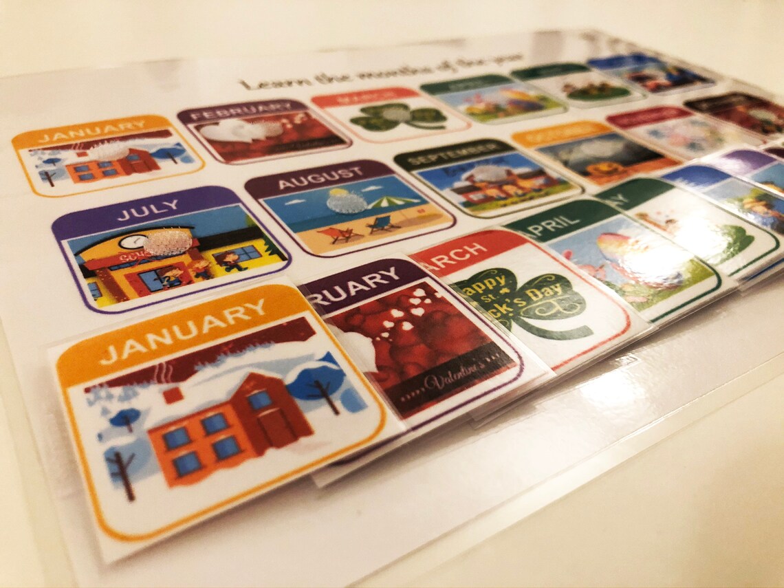 Months of the Year Learning Sheet Learning Sheet / Preschool / Toddler ...