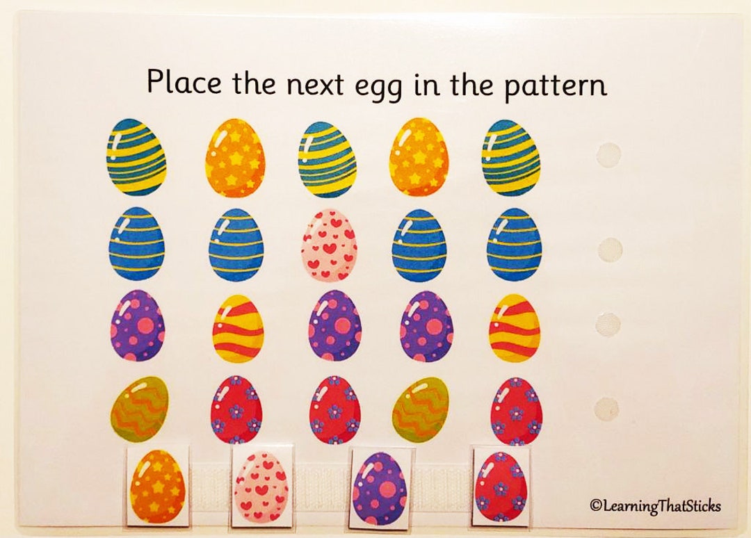 Complete the Egg Pattern Learning Sheet / Early Years / Toddler ...