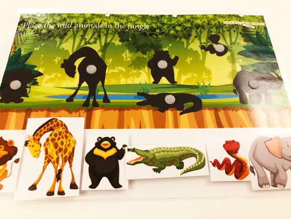 Digital Wild Animals Learning Sheet / Preschool / Toddler / | Etsy