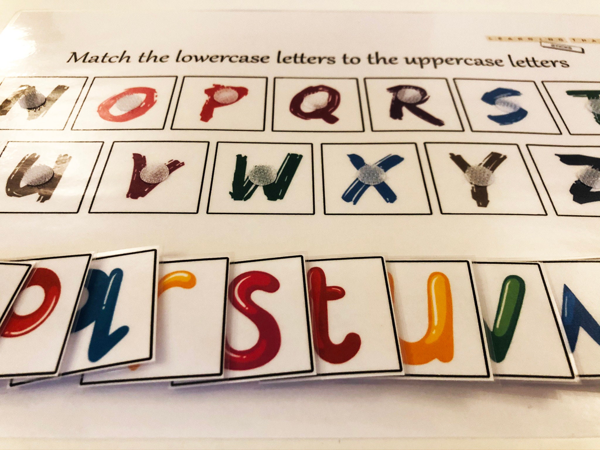 Lowercase to Uppercase Alphabet Matching Learning Sheets Toddler ...