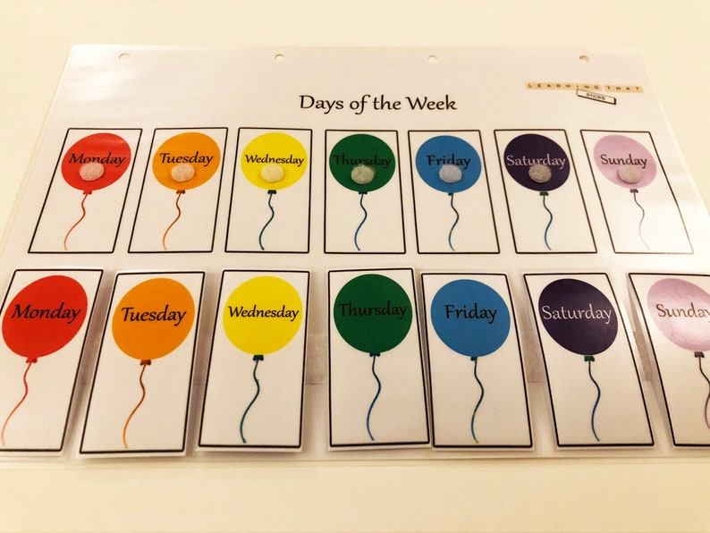 Days of the Week Learning Sheet / Early Years / Toddler / Preschool ...