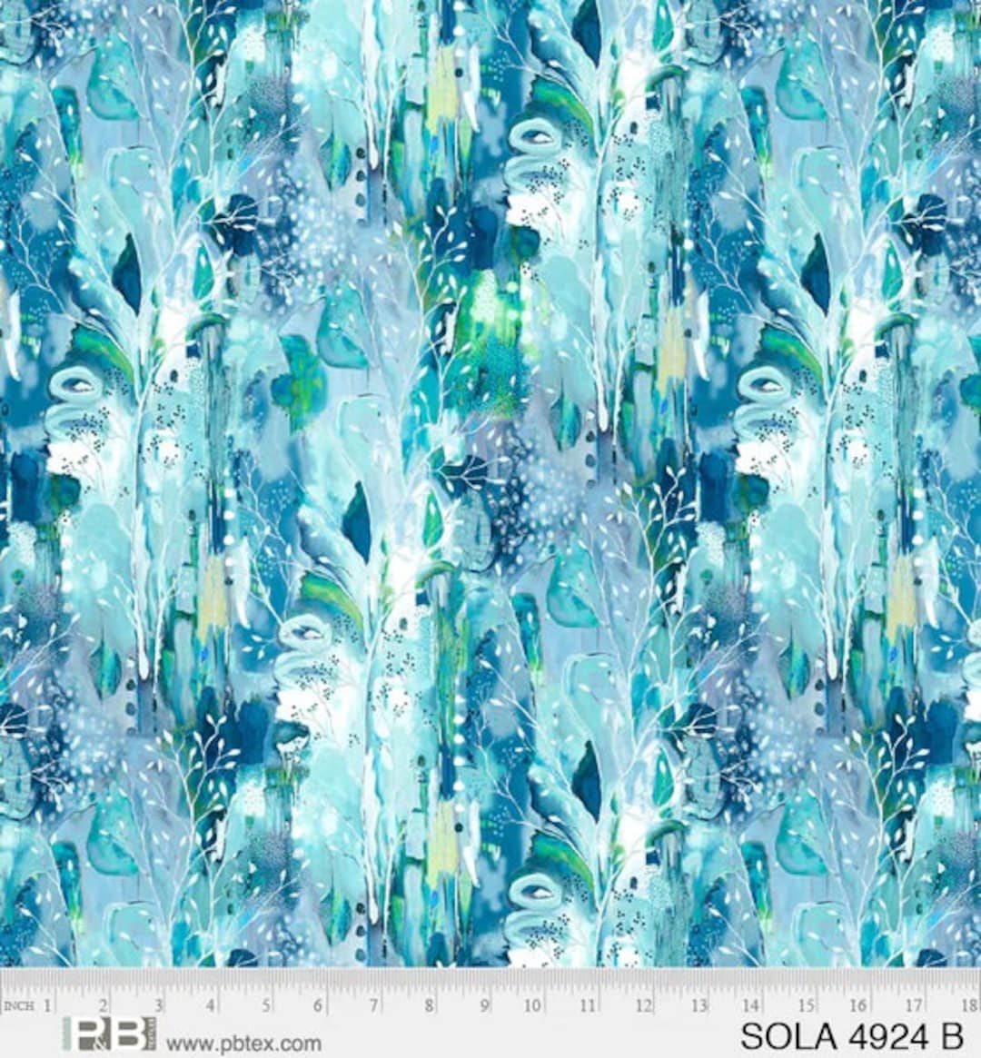 Solace Tree Springs in Blue by Flora Bowley, 04924-B Sold by HALF YARD ...