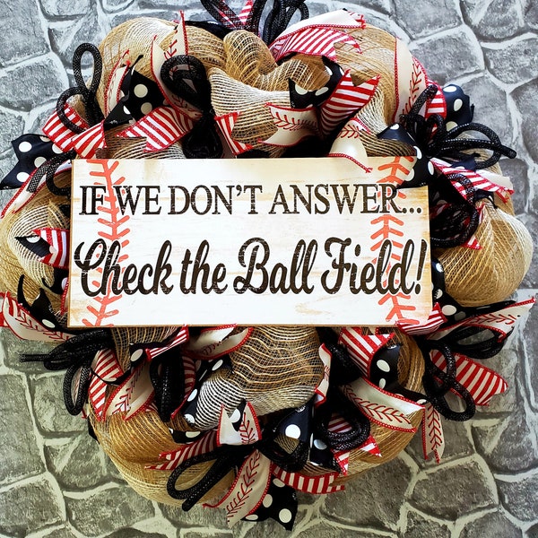 Baseball Wreath - Etsy