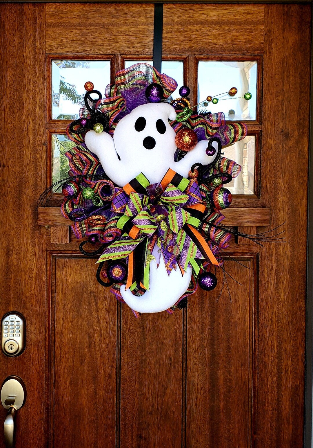 Ghost Wreath, Ghost Swag, Halloween Wreath, Halloween Wreath for Front ...