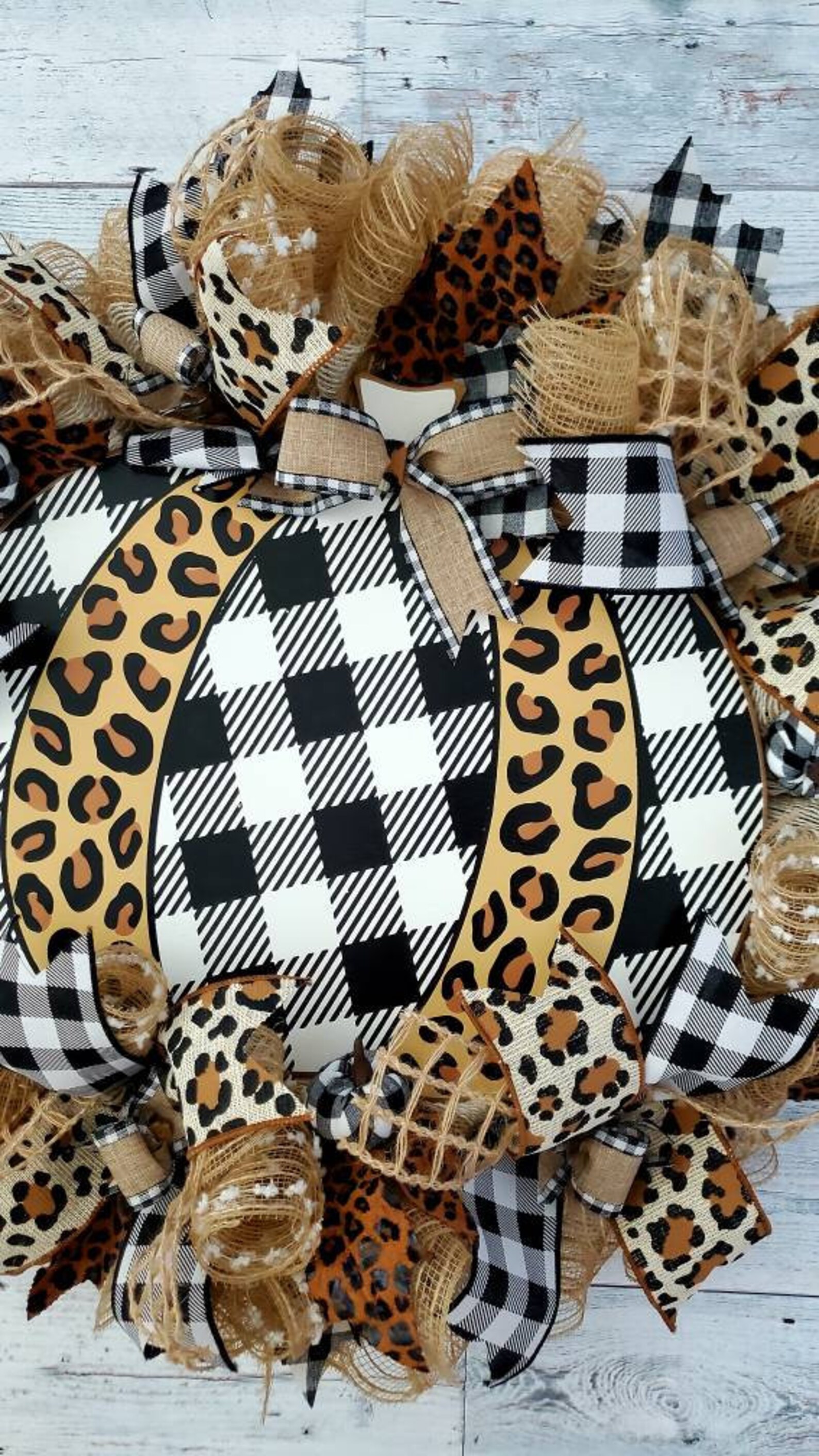 Fall Leopard Wreath,leopard Print Pumpkin,fall Wreath, Fall Wreath for ...