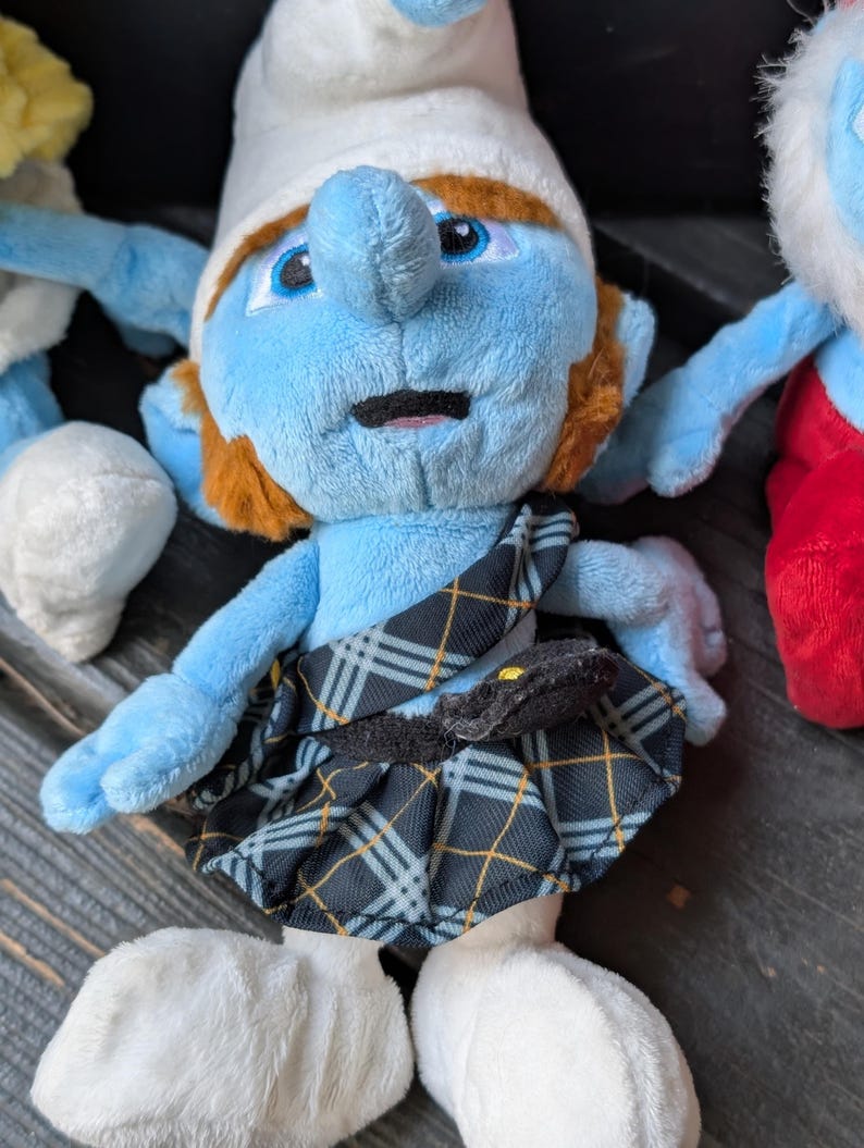 Vintage Smurfs Movie Plush Set – Papa Smurf, Gutsy & Smurfette ...