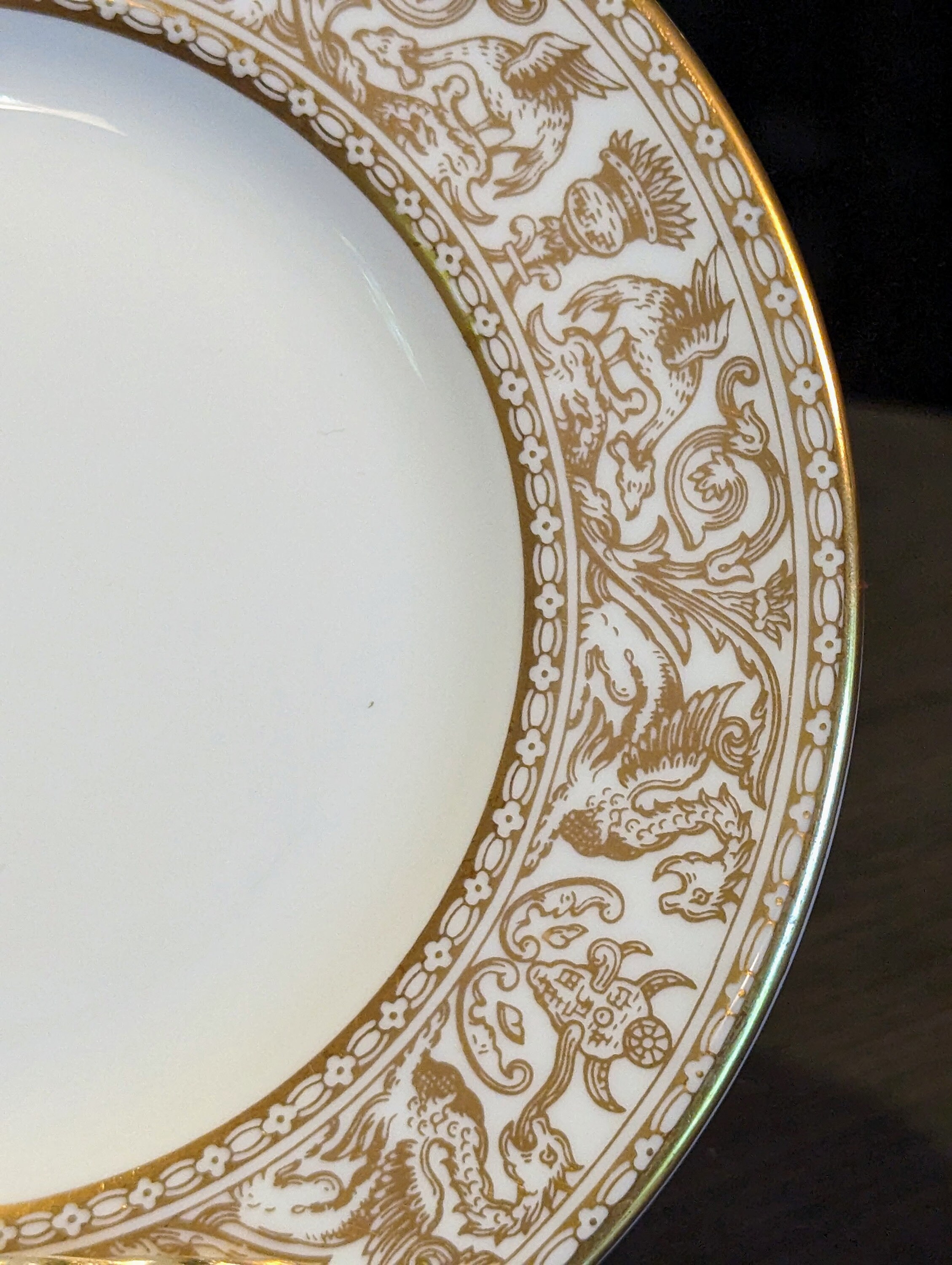 Vintage Wedgewood Bone China Florentine Patter With Gold - Etsy