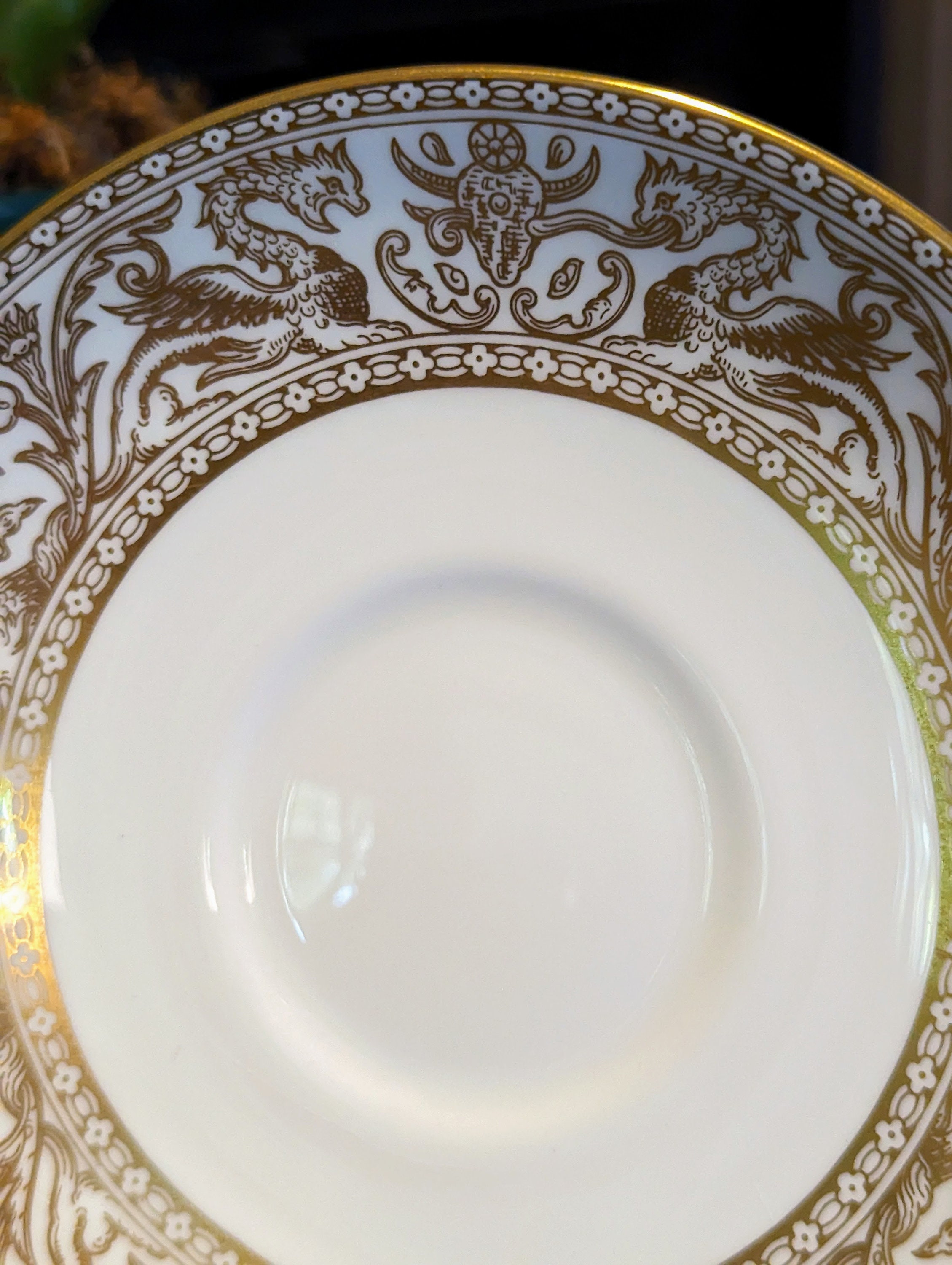 Vintage Wedgewood Bone China Florentine Patter With Gold - Etsy