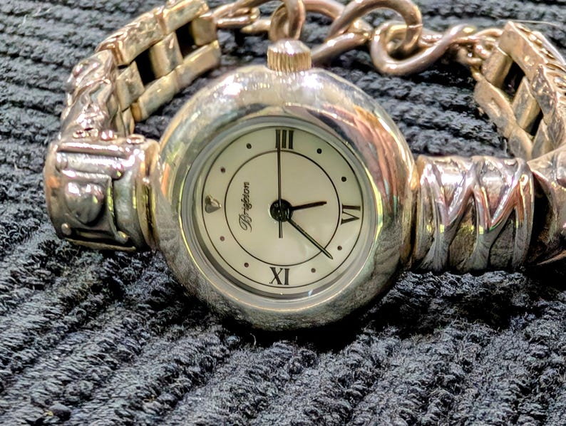Brighton “caracas” Watch | Vintage-inspired Silver & Leather | Elegant ...
