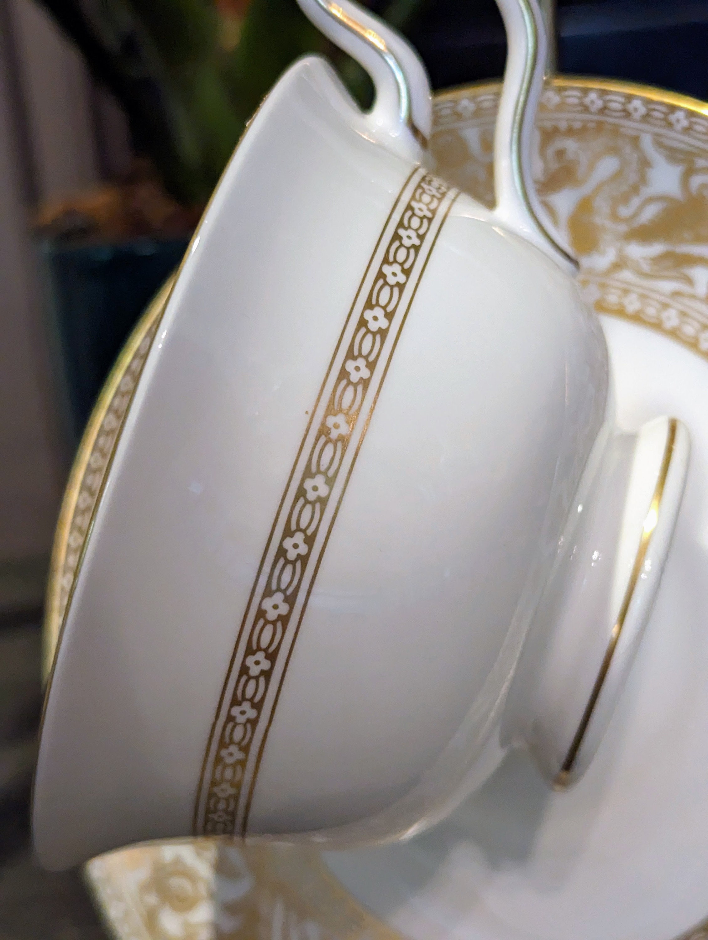 Vintage Wedgewood Bone China Florentine Patter With Gold - Etsy