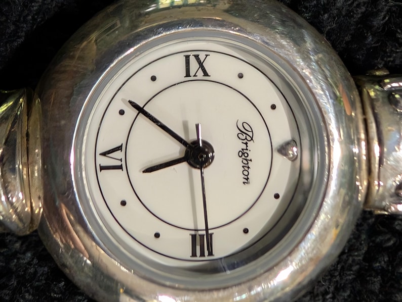 Brighton “caracas” Watch | Vintage-inspired Silver & Leather | Elegant ...