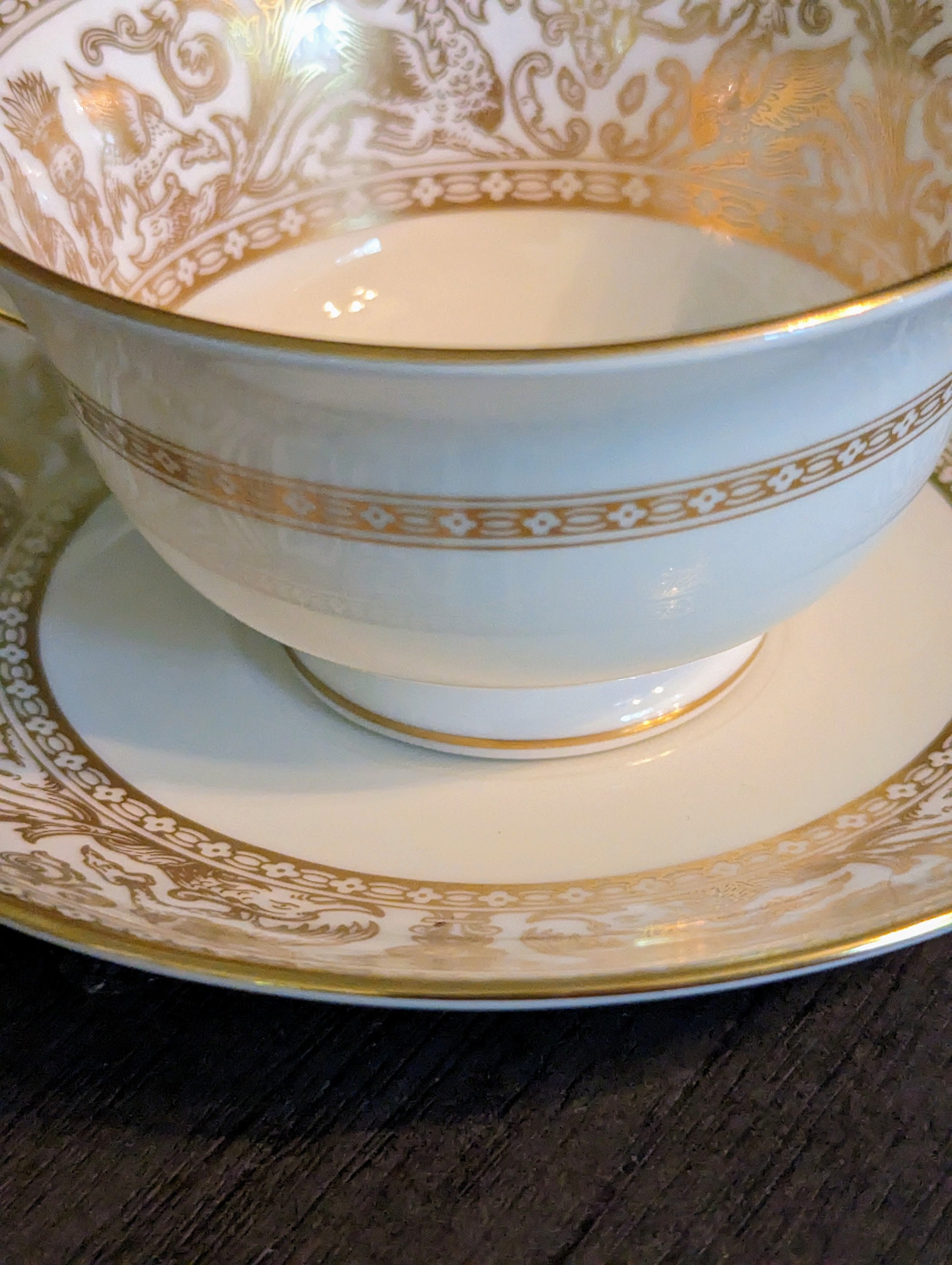 Vintage Wedgewood Bone China Florentine Patter With Gold - Etsy