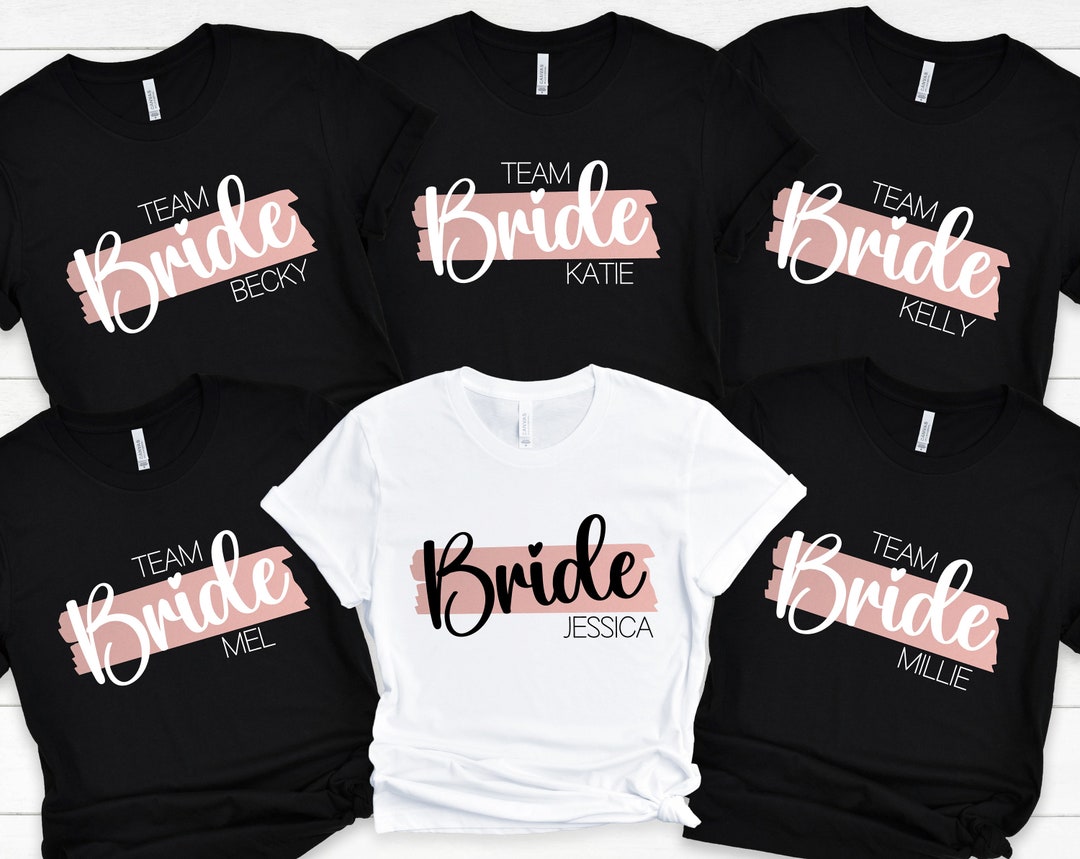 Personalised Hen Party T Shirts Team Bride T Shirt Hen Party Shirts