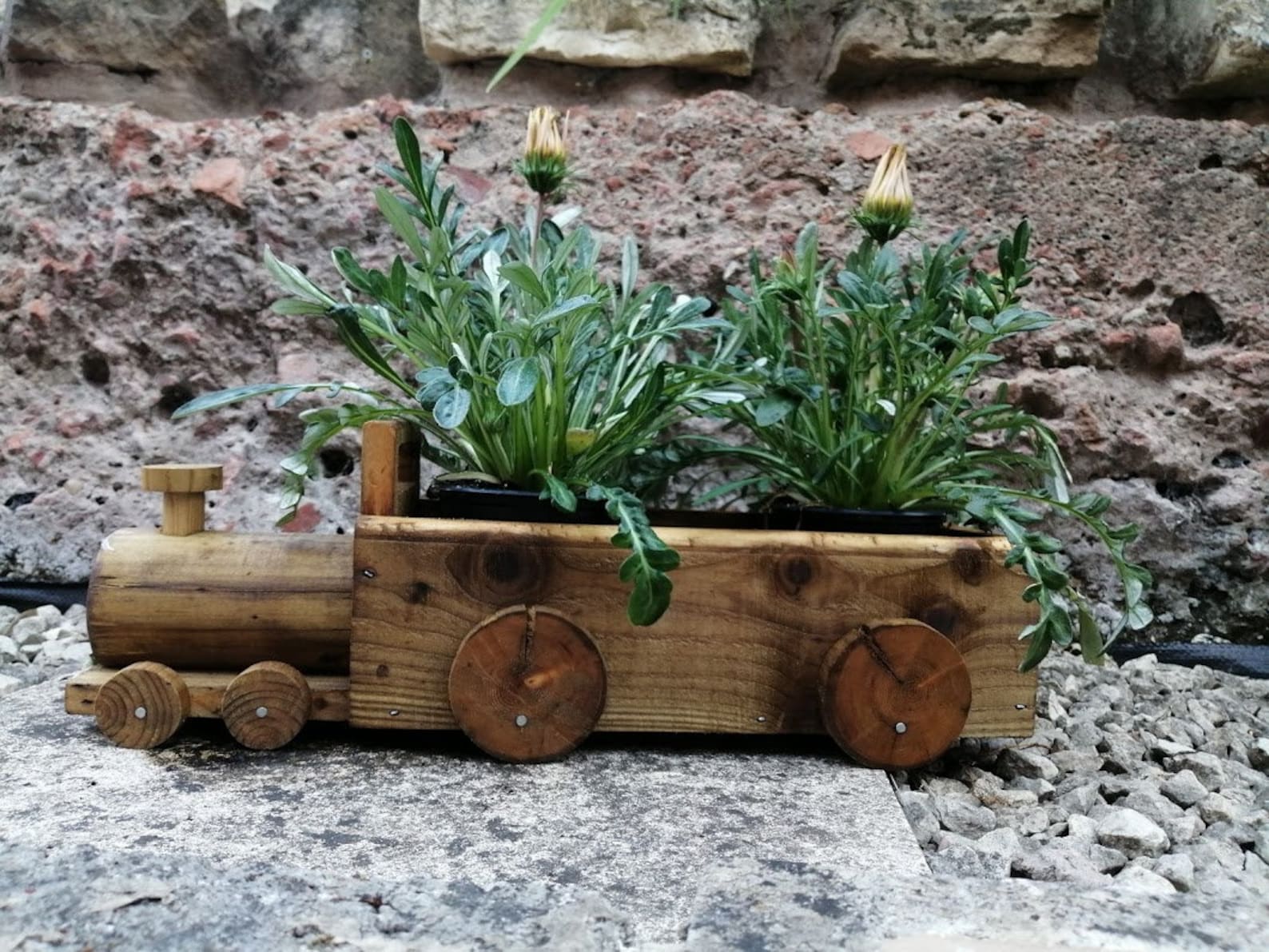 Beautiful Outdoor Wooden Train Planter, Perfect Gift for the Garden at ...