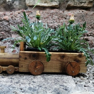 Beautiful Outdoor Wooden Train Planter, Perfect Gift for the Garden at ...